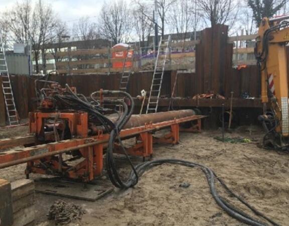 4-tal boringen in Zuidas Amsterdam - Kouwenberg Infra